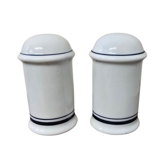 Dansk | Dining | Dansk Bistro Salt Pepper Shakers White Navy Stripe ...